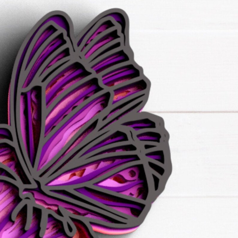 Buy 3D Butterfly SVG DXF 7 Layer Flower Svg 3D Mandala Svg Online in ...