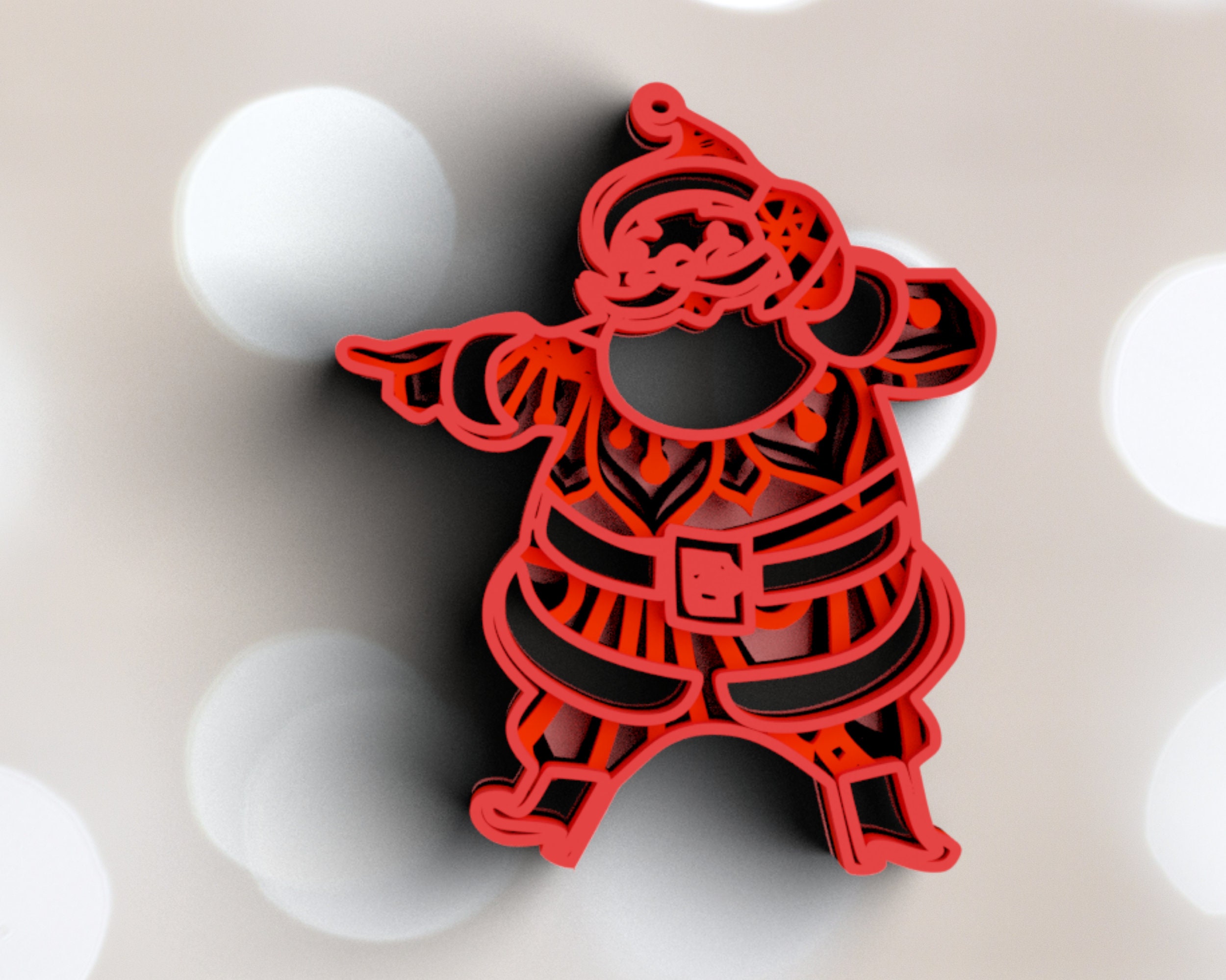 3D Christmas SVG DXF 4 Layer Santa Svg 3D Mandala Svg | Etsy