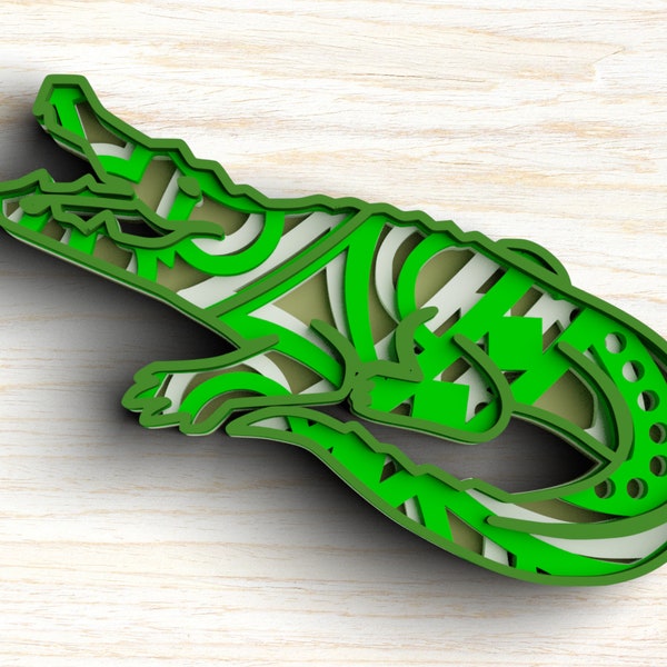 Crocodile Layered Svg - Etsy