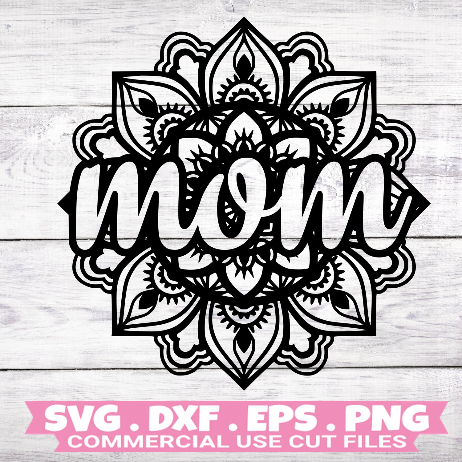 Mom Mandala SVG SVG Files for Cricut Mandala Flower Svg - Etsy
