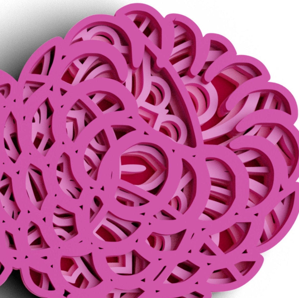 3D Raspberry SVG DXF 4 Layer Fruit Svg 3D Mandala Svg - Etsy