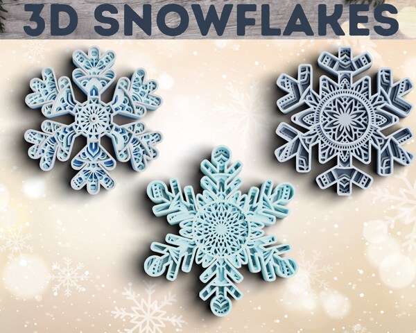Multilayer Snowflake SVG Mandala Svg Laser Cut File 3D - Etsy Canada