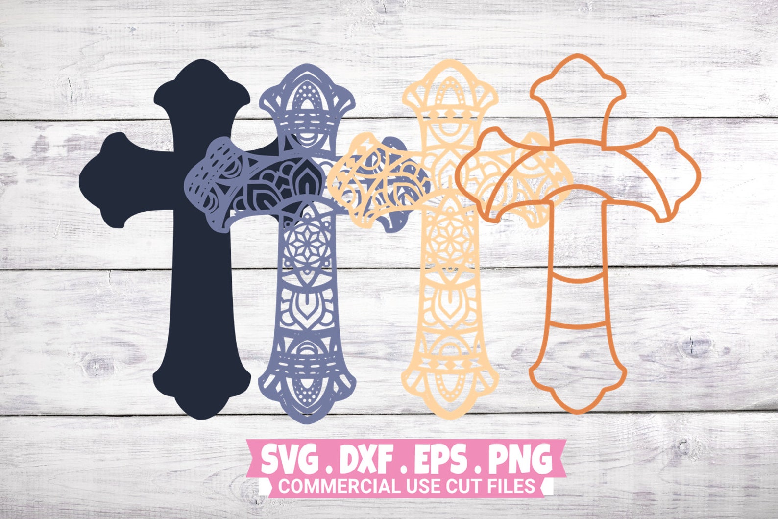 Cross Layered SVG 4 Layer 3D Mandala Svg Christian Svg Faith - Etsy