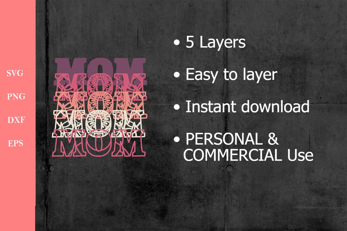 3D Mom SVG DXF Files for Laser Mothers Day SVG 3D Mandala - Etsy Canada