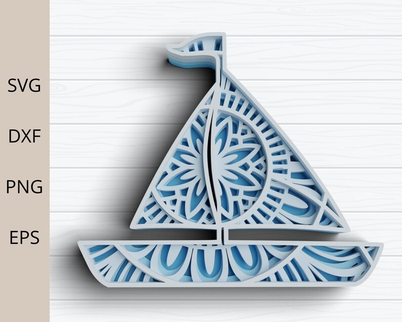 Multilayer Nautical SVG DXF 3D Layer Mandala Svg Layered - Etsy