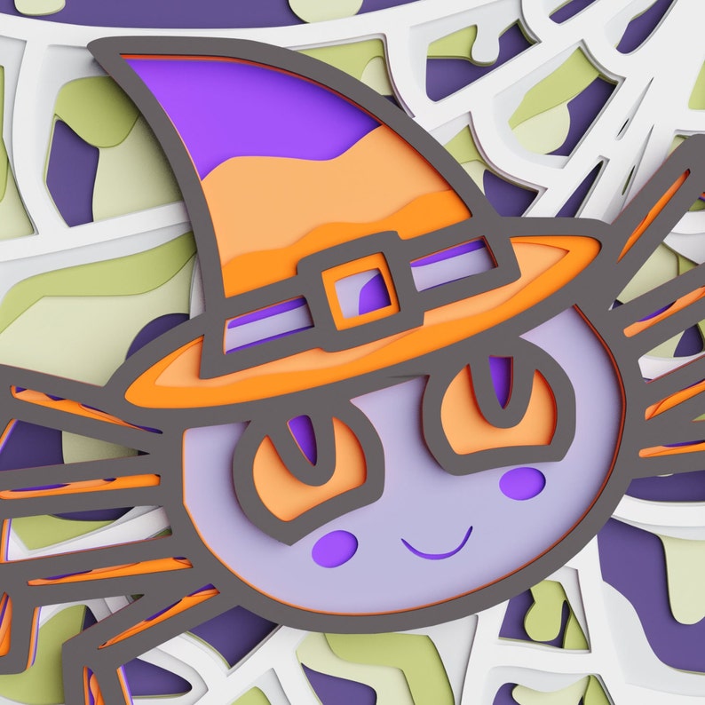 3D Halloween SVG DXF Spider Web Svg 3D Mandala Svg Layered - Etsy