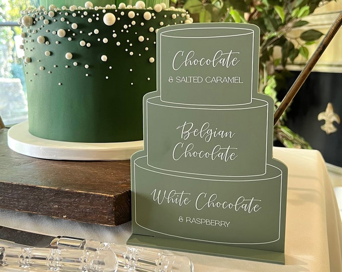 Wedding Cake Sign | Cake Flavours Sign | Wedding Decor Table Sign - Etsy