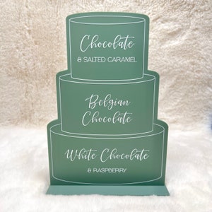 Wedding Cake Sign Cake Flavours Sign Wedding Decor Table Sign - Etsy
