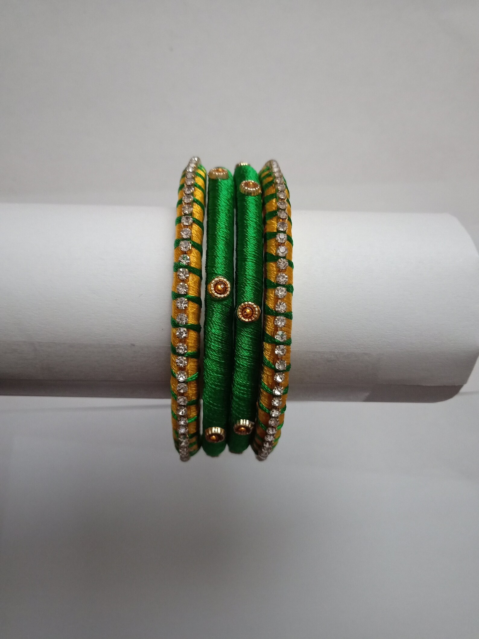 Silk Thread Bangles Sold as Set of 4 - Etsy