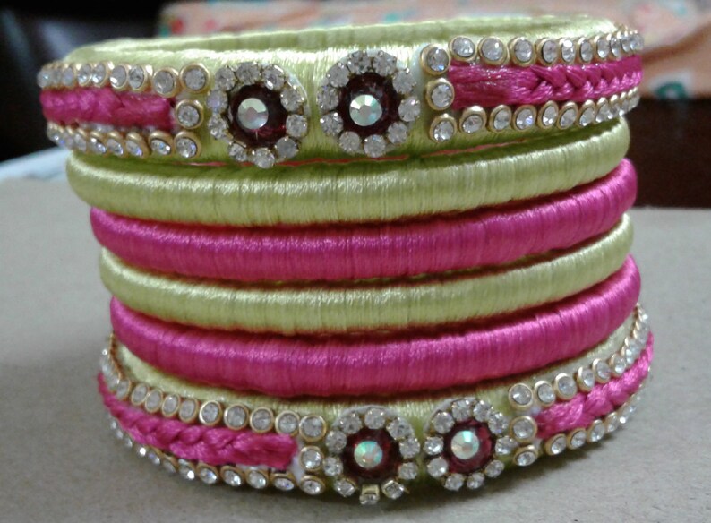 Silk Thread Designer Bangles - Etsy