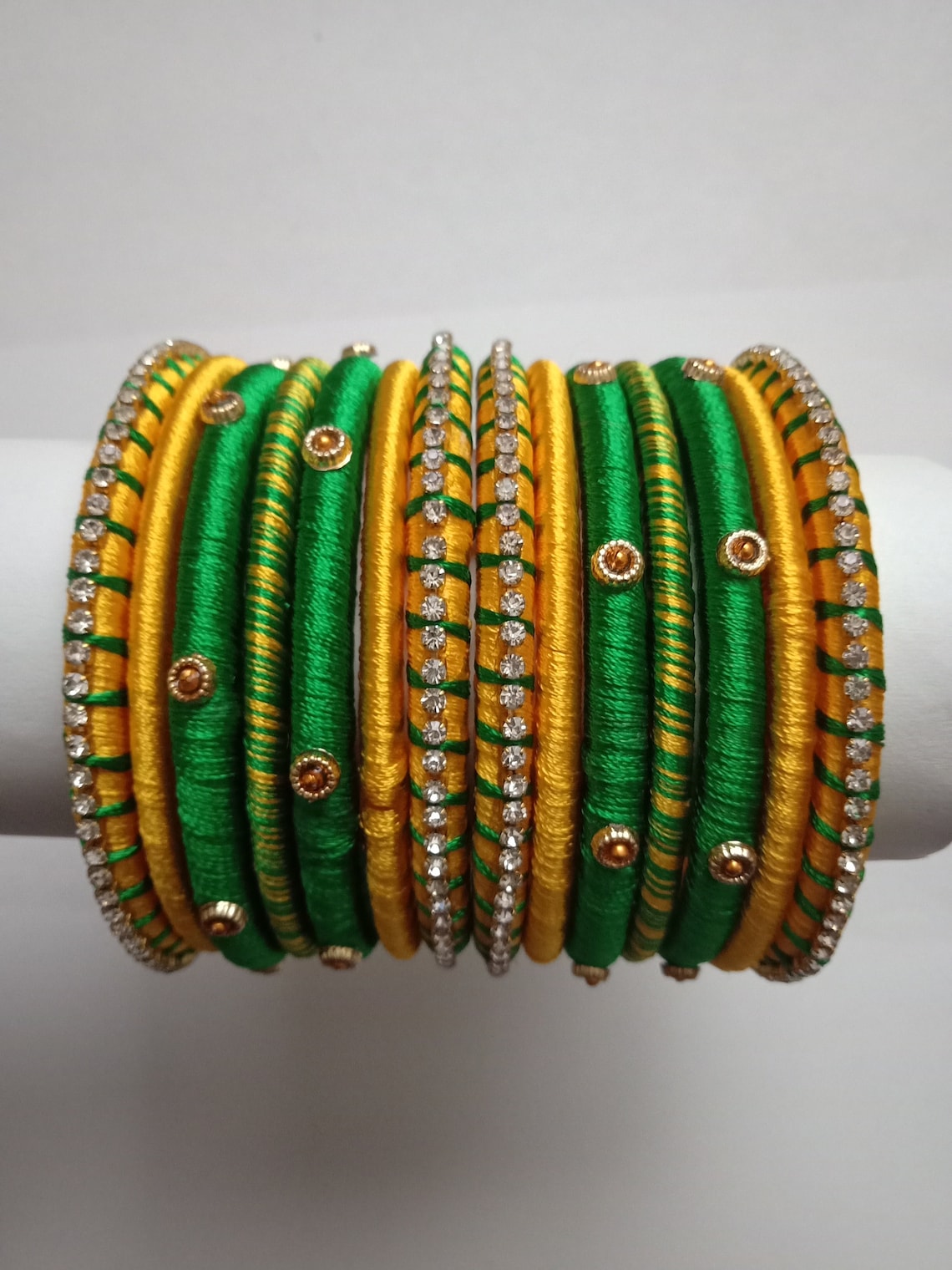Silk Thread Bangles/designer Bangles/handmade Bracelets/stone Bangles ...