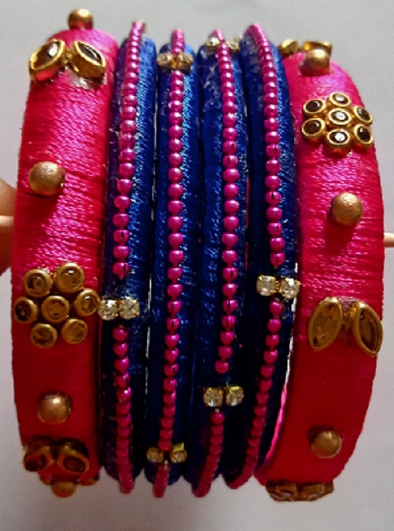 Silk Thread Designer Bangles - Etsy