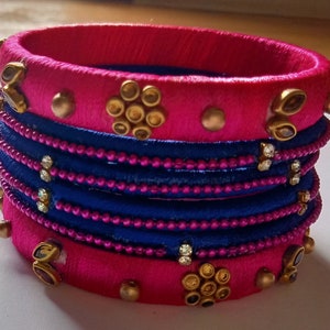 Silk Thread Designer Bangles - Etsy