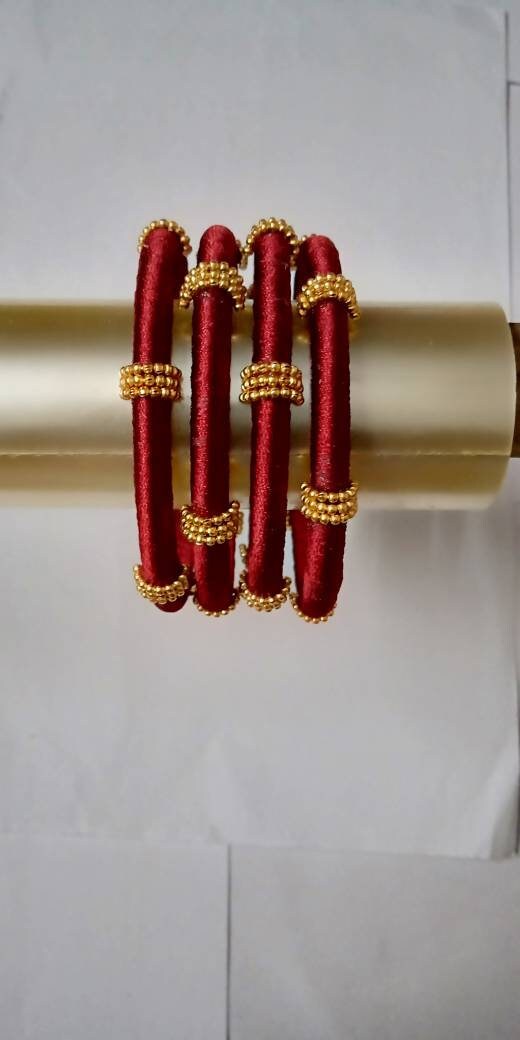 Silk Thread Designer Bangles - Etsy