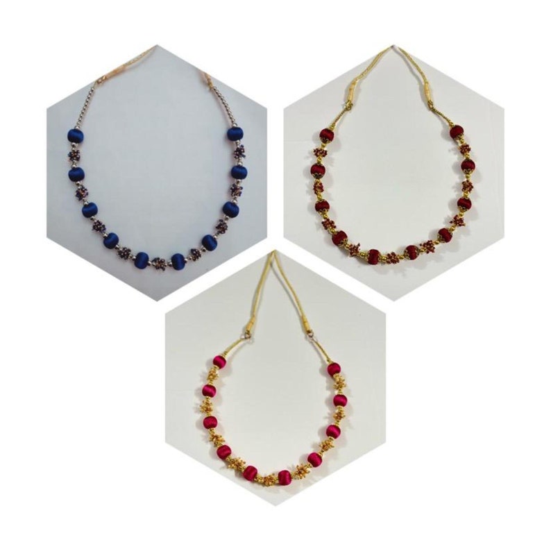 Loreal Handmade Silk Thread Designer Jewelry Set/ Wedding Jewelry ...