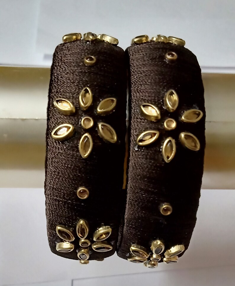 Silk Thread Designer Bangles - Etsy
