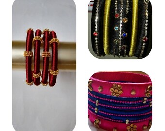 Silk Thread Designer Bridal Pearl Set hair Brooch double | Etsy