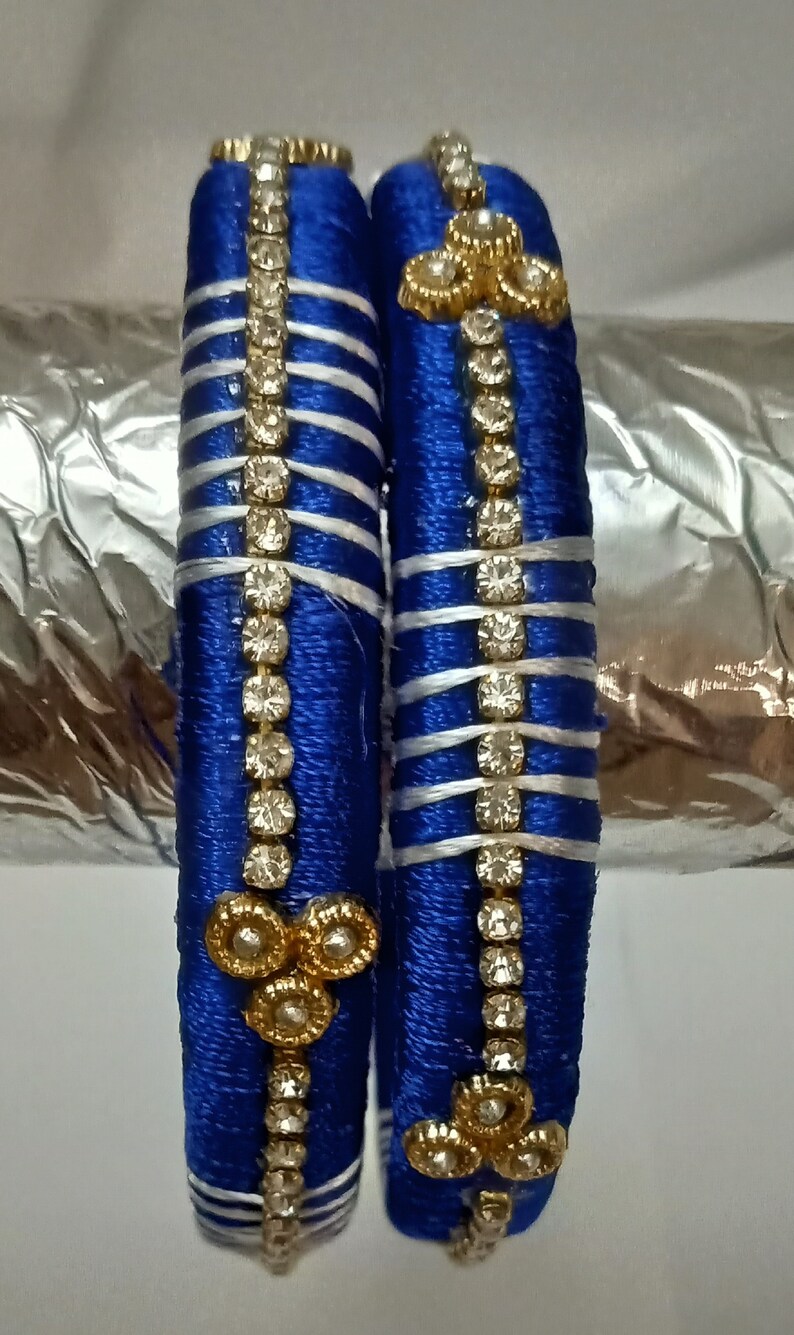 Silk Thread Designer Bangles - Etsy