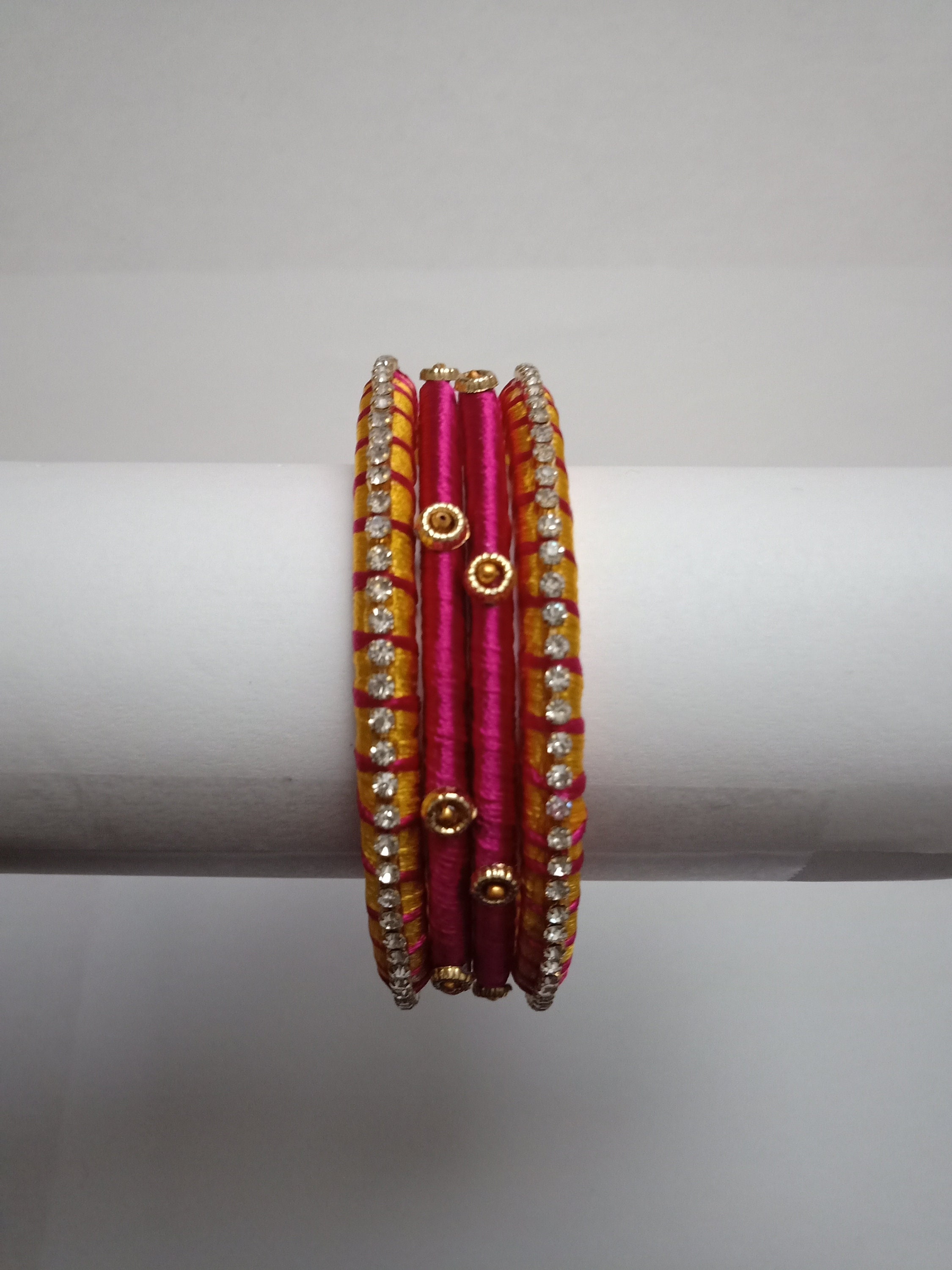 Silk Thread Bangles Sold as Set of 4 - Etsy