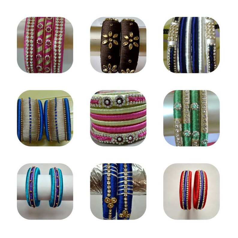 Silk Thread Designer Bangles - Etsy