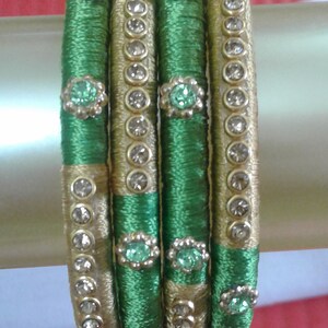 Silk Thread Designer Bangles - Etsy