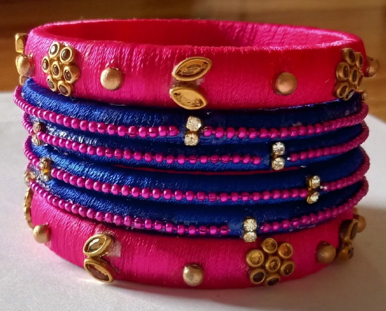 Silk Thread Designer Bangles - Etsy