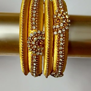 Silk Thread Designer Stone Bangles - Etsy