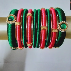Silk Thread Designer Bangles - Etsy