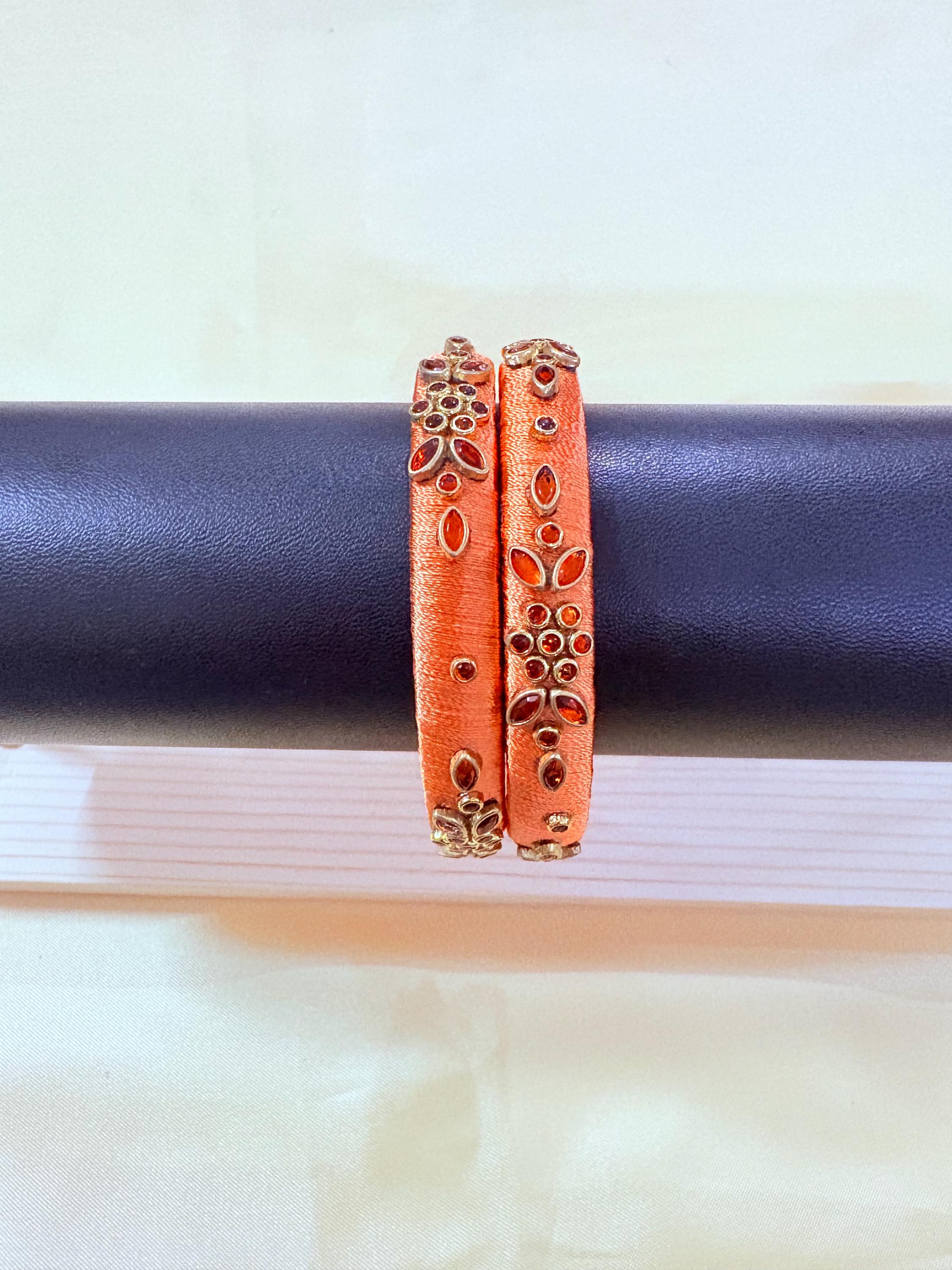 Silk Thread Bangles Set of 2/silk Thread Bangles/ Bangles for Gifting ...