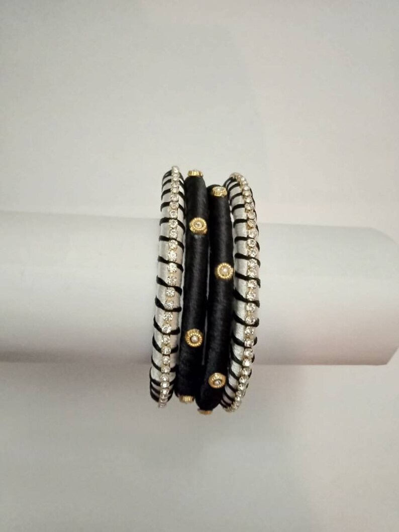 Silk Thread Bangles Sold as Set of 4 - Etsy