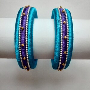 Silk Thread Designer Bangles - Etsy