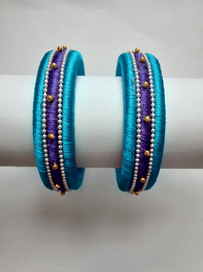 Silk Thread Designer Bangles - Etsy