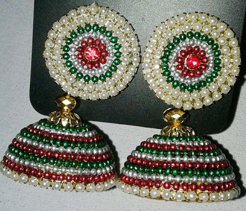 Silk Thread Designer Earrings - Etsy