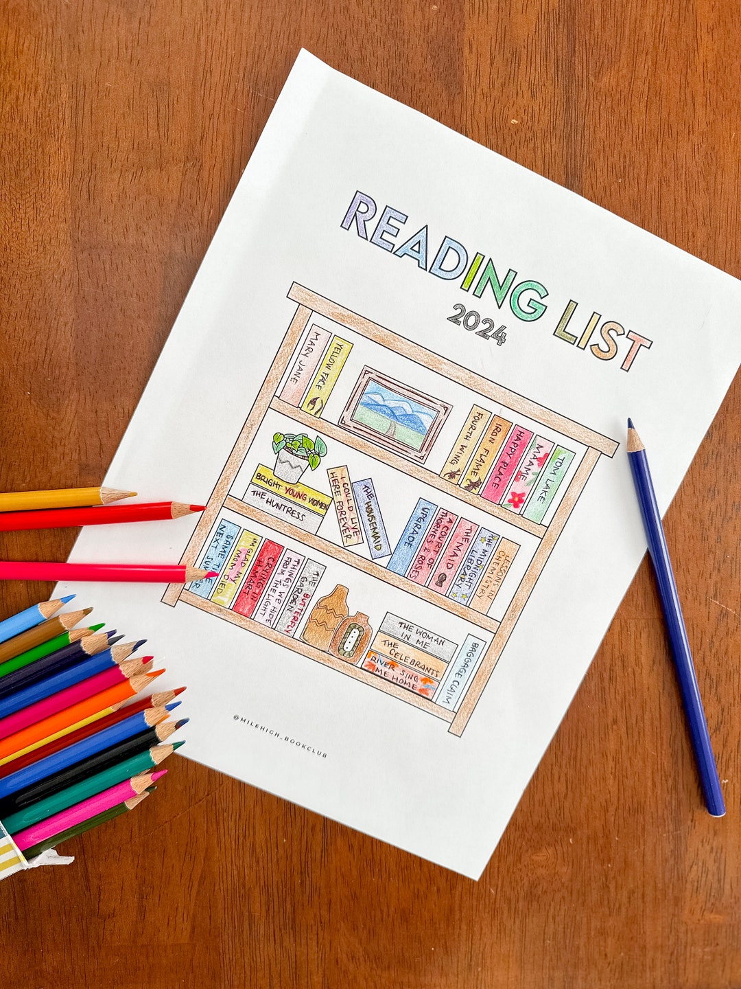 Reading Journal Coloring Page - Etsy
