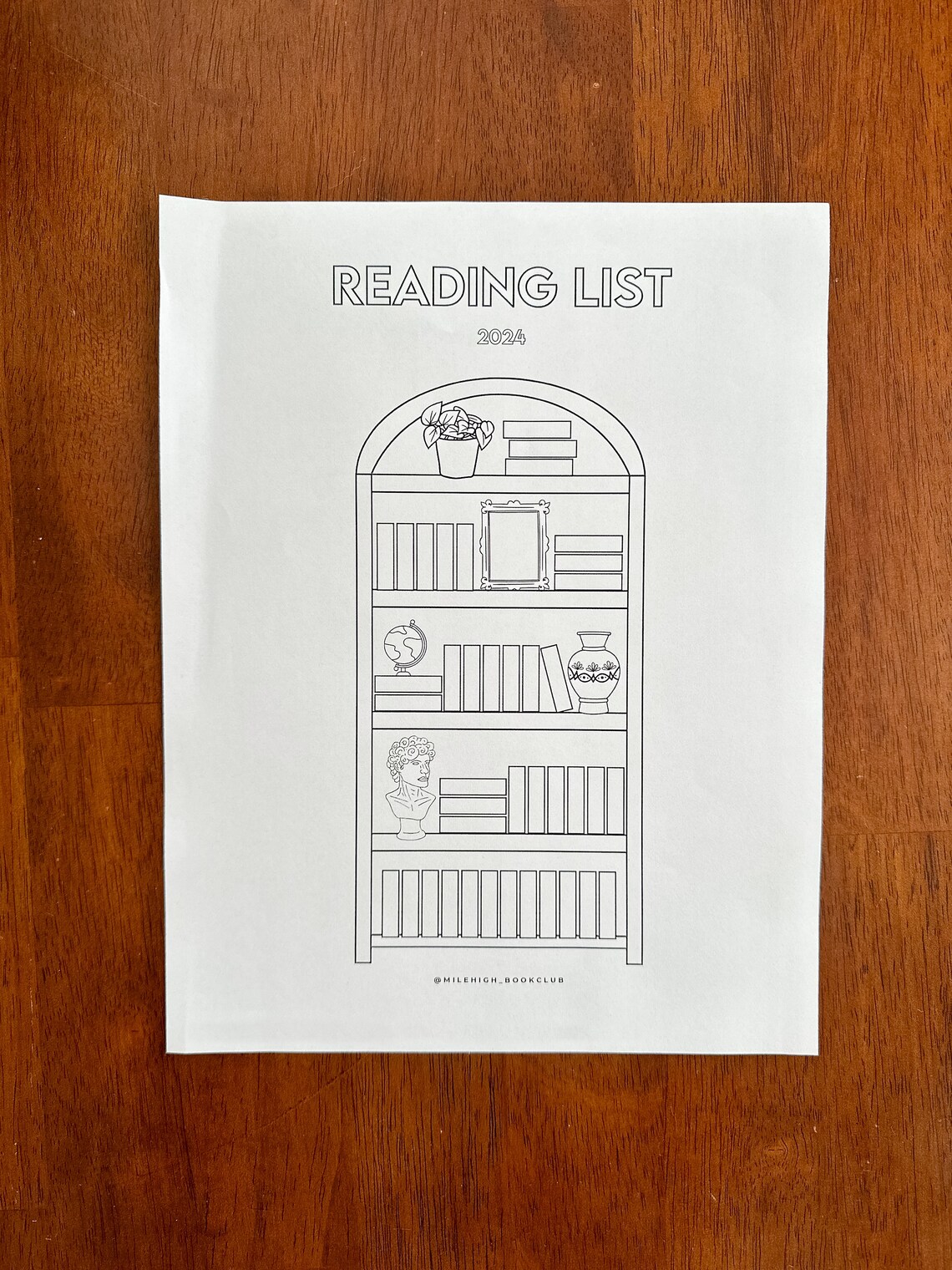 Reading Journal Coloring Page - Etsy