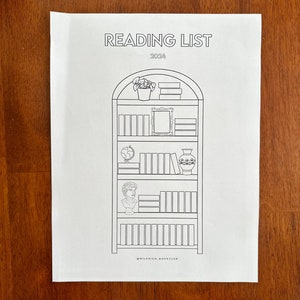 Reading Journal Coloring Page - Etsy