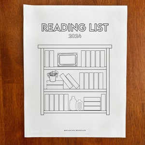 Reading Journal Coloring Page - Etsy