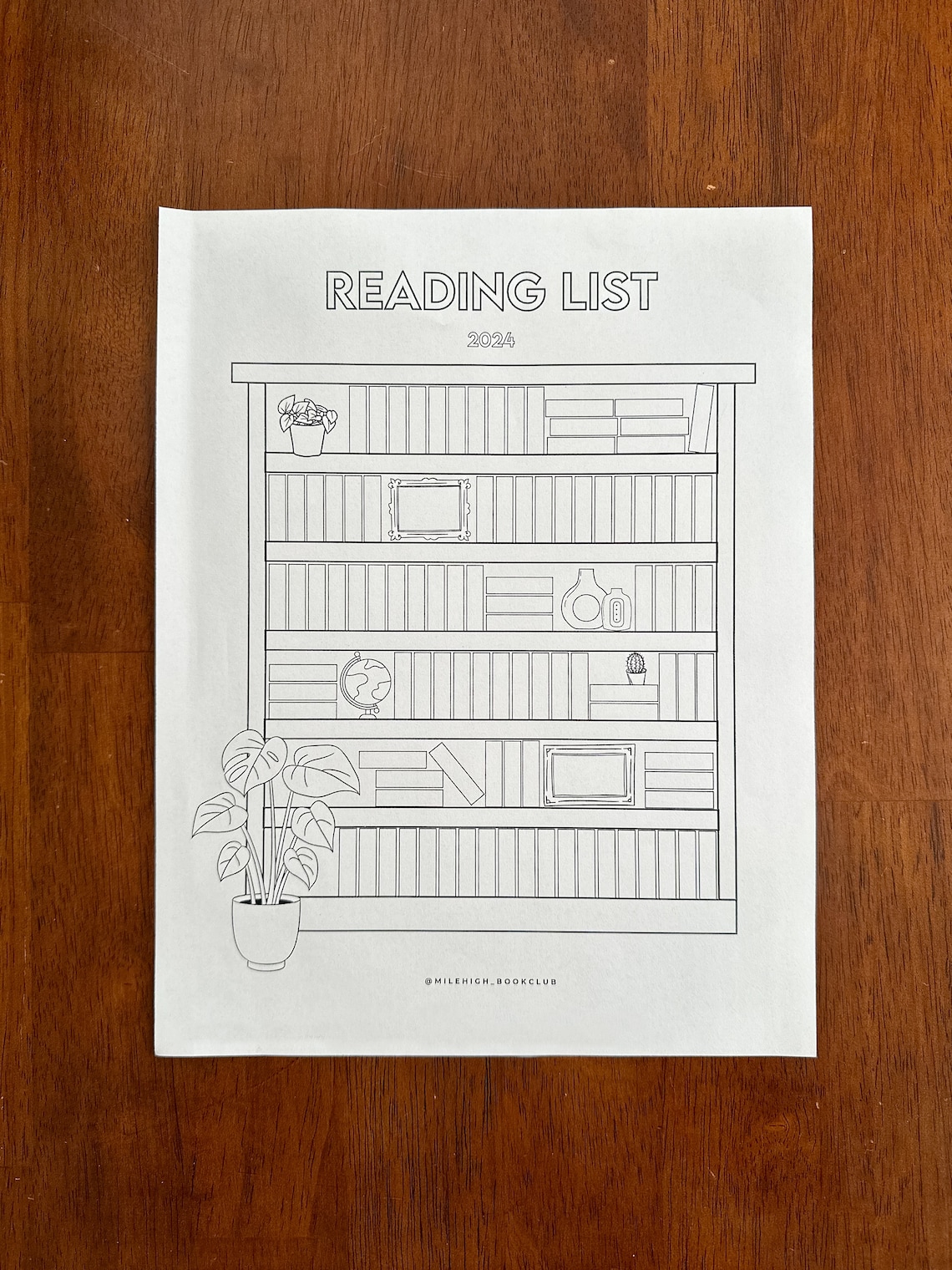 Reading Journal Coloring Page - Etsy