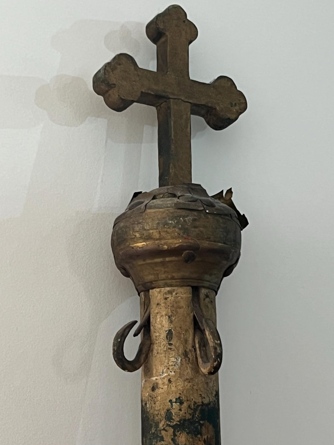 Antique Religious Processional Flag Banner Pole - Etsy