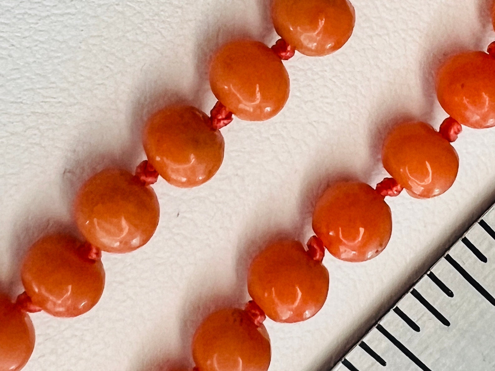 Antique Salmon Red Coral Hand Beaded Necklace - Etsy