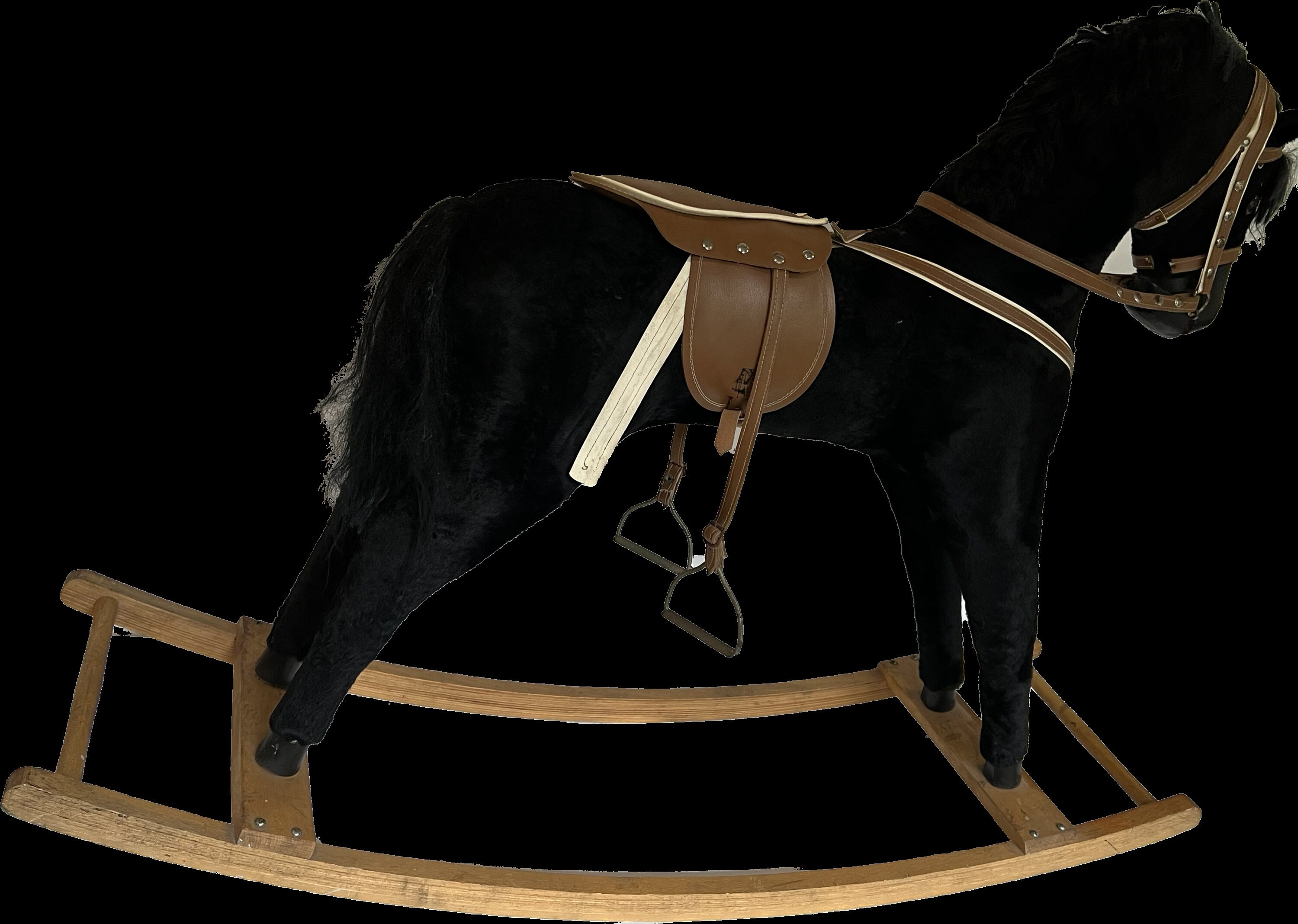 Vintage Black Rocking Horse Toy - Etsy