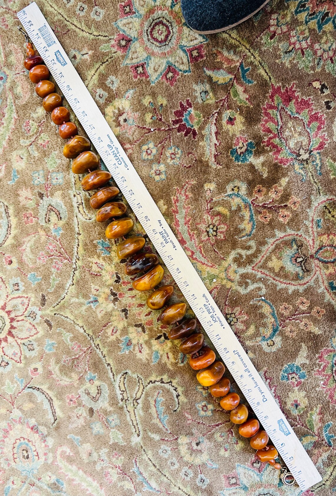 Large Amber Copal Nugget Beaded Necklace - Etsy
