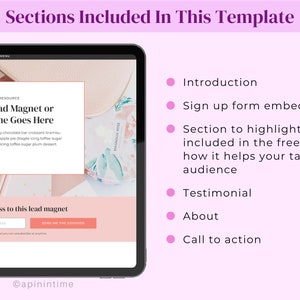 Opt-in Page Showit Template | Lead Magnet Opt-in Page Template for ...