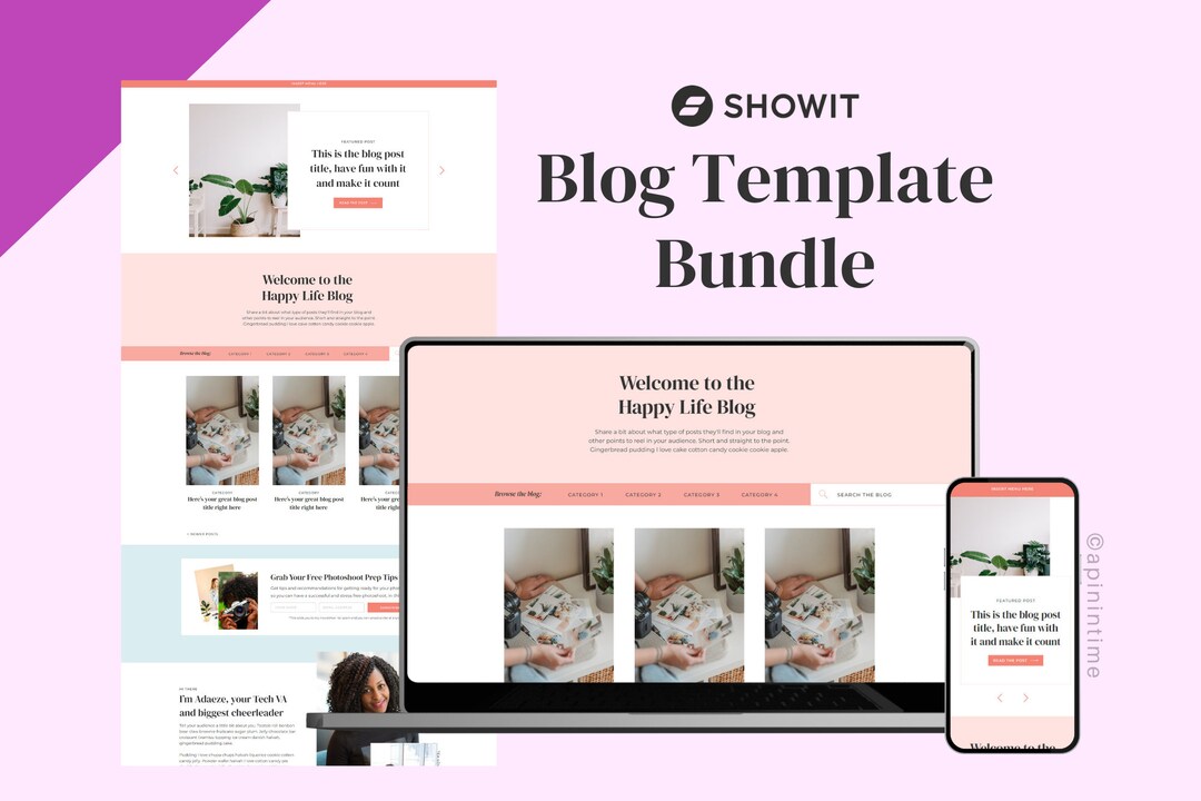 Showit Blog Template | Customizable Showit Blog Addon Template | Blog Template for Showit ...