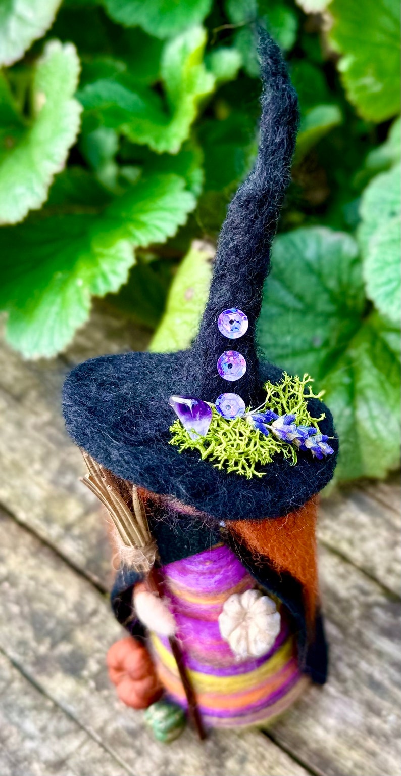A Handmade Needle-felted Witch Figure - Etsy