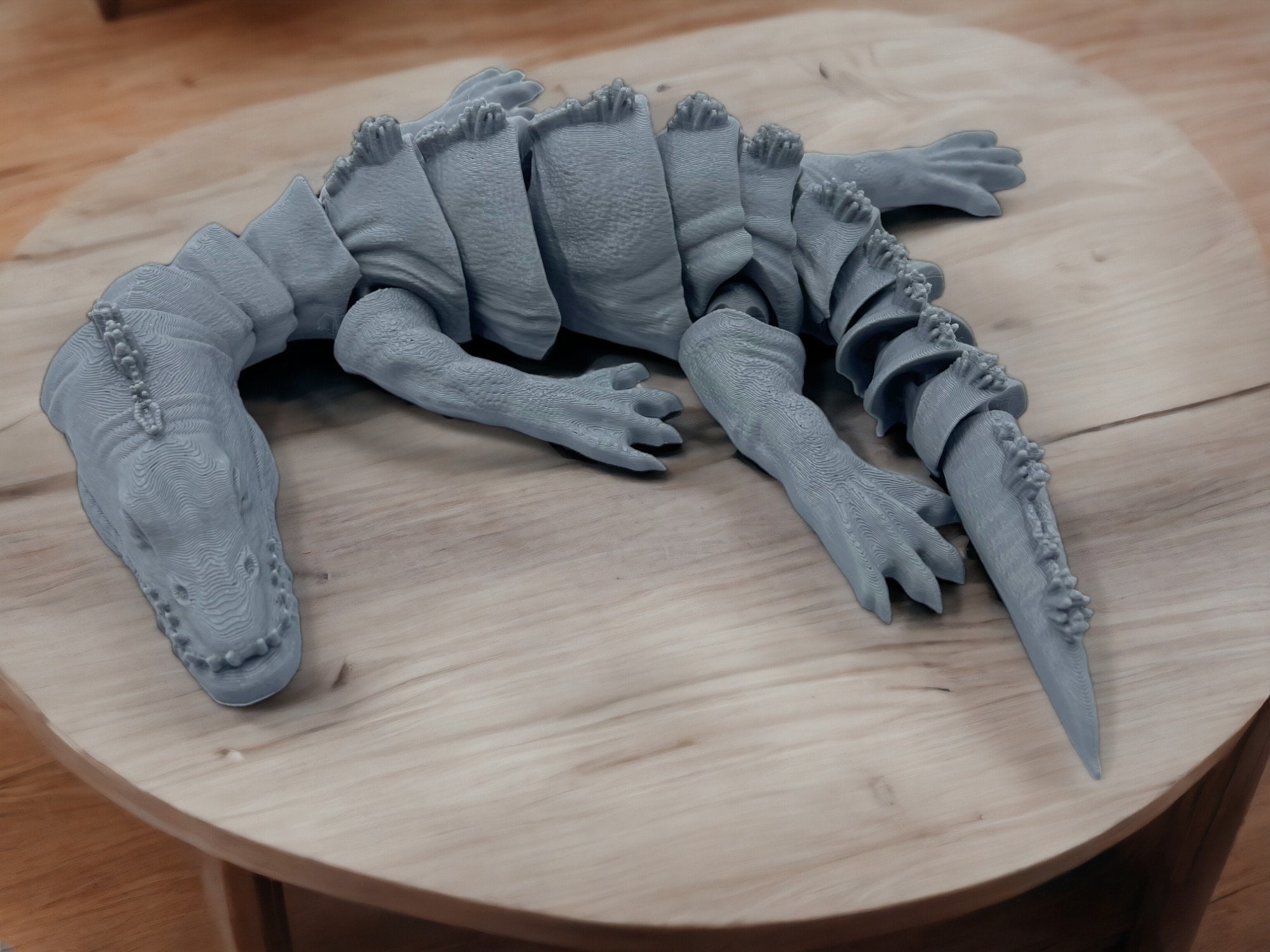 Articulated Nothosaurus Dinosaur Model - Posable 3D Printed Prehistoric ...