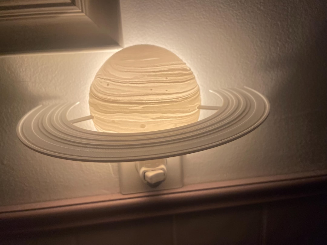 3D Printed Solar System Night Light With Various Objects | Unique Space ...