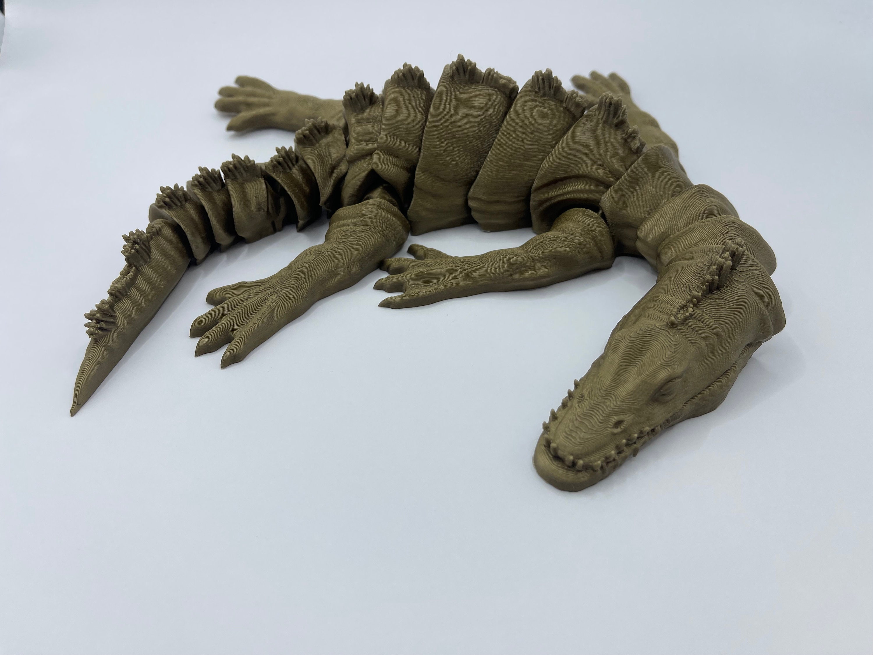 Articulated Nothosaurus Dinosaur Model Posable 3D Printed Prehistoric ...