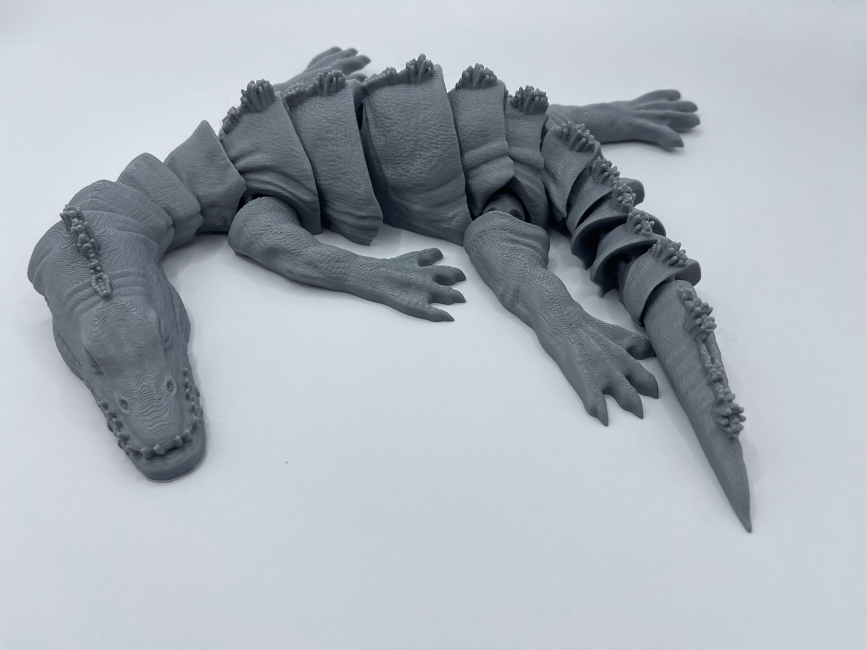Articulated Nothosaurus Dinosaur Model Posable 3D Printed Prehistoric ...