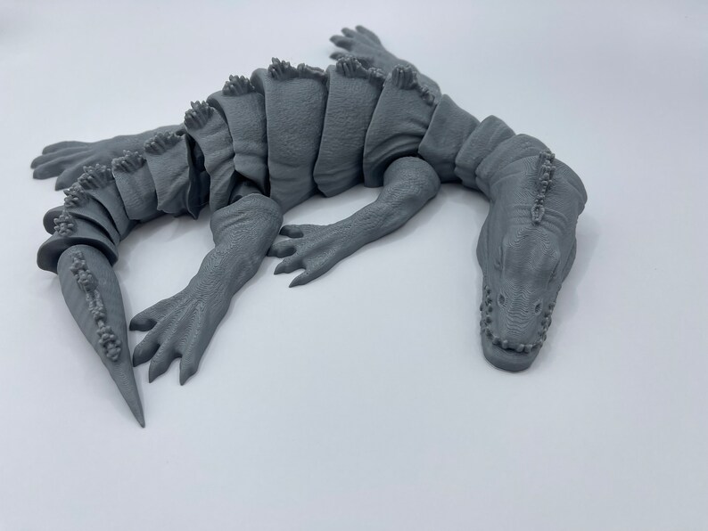 Articulated Nothosaurus Dinosaur Model Posable 3D Printed Prehistoric ...